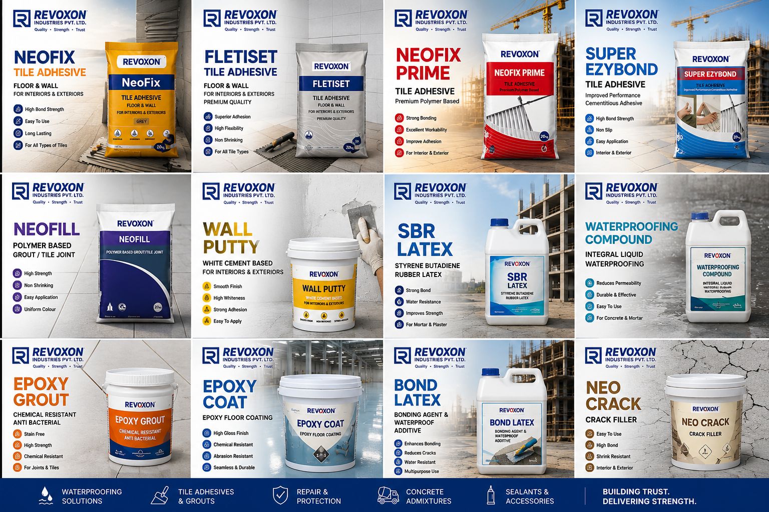 Construction Chemicals | Revoxon Industries Pvt. Ltd.